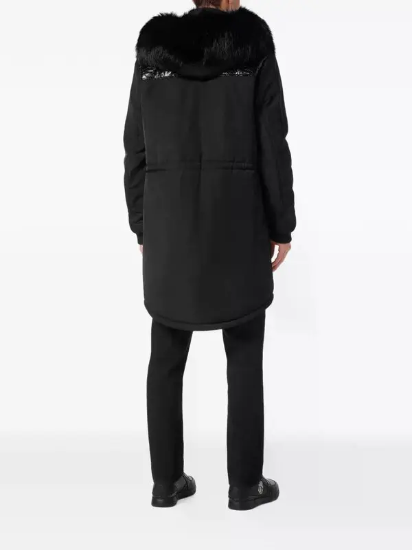 BILLIONAIRE Python-trimmed Fur-hooded Parka