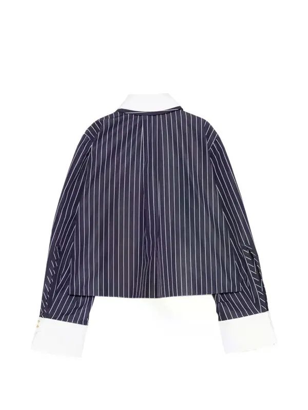 Dice Kayek Pinstriped Contrast-collar Shirt