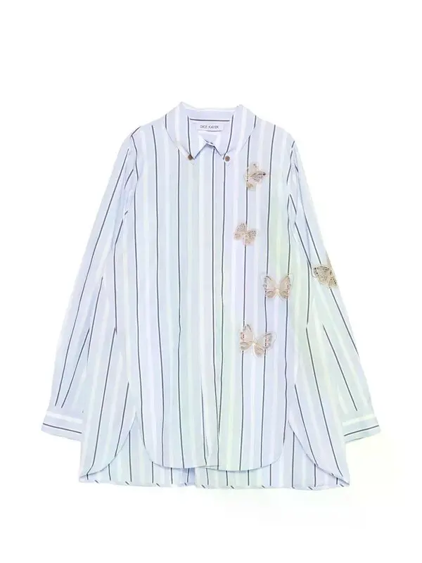 Dice Kayek Butterfly Appliqué Shirt - Blue