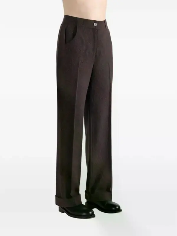 KIKO KOSTADINOV Jacquard-pattern Turn-up Trousers