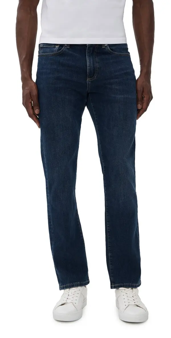 DL1961 Slim Straight Leg Jeans With Contrast Stitching