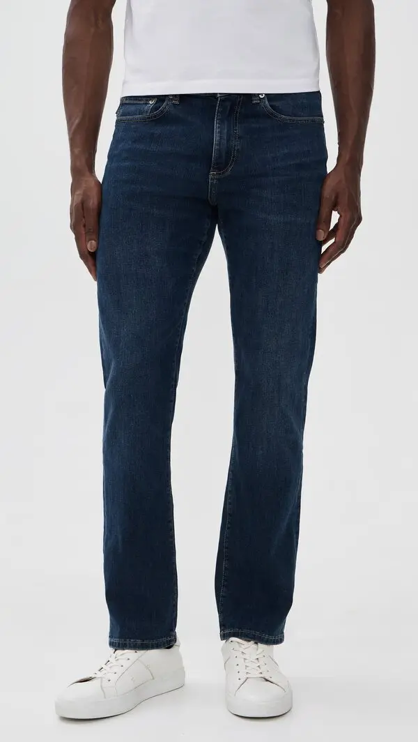 DL1961 Slim Straight Leg Jeans With Contrast Stitching