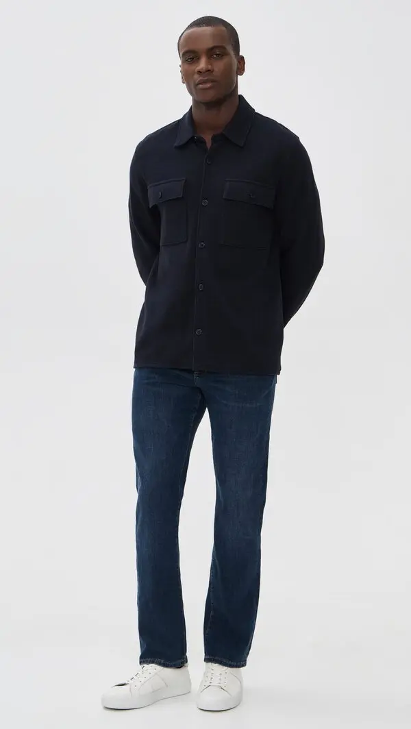 DL1961 Slim Straight Leg Jeans With Contrast Stitching