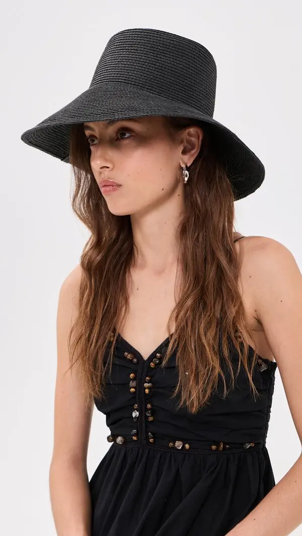 FAVORITE DAUGHTER The Straw Favorite Hat - Black