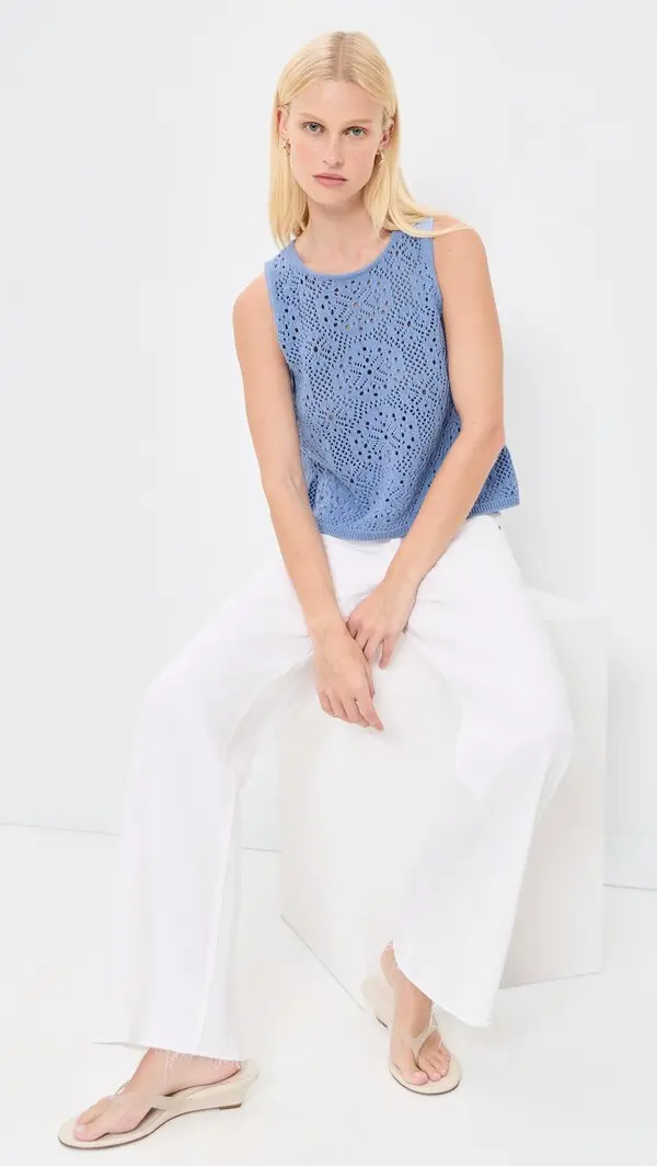 Splendid Beckham Crochet Sweater Tank