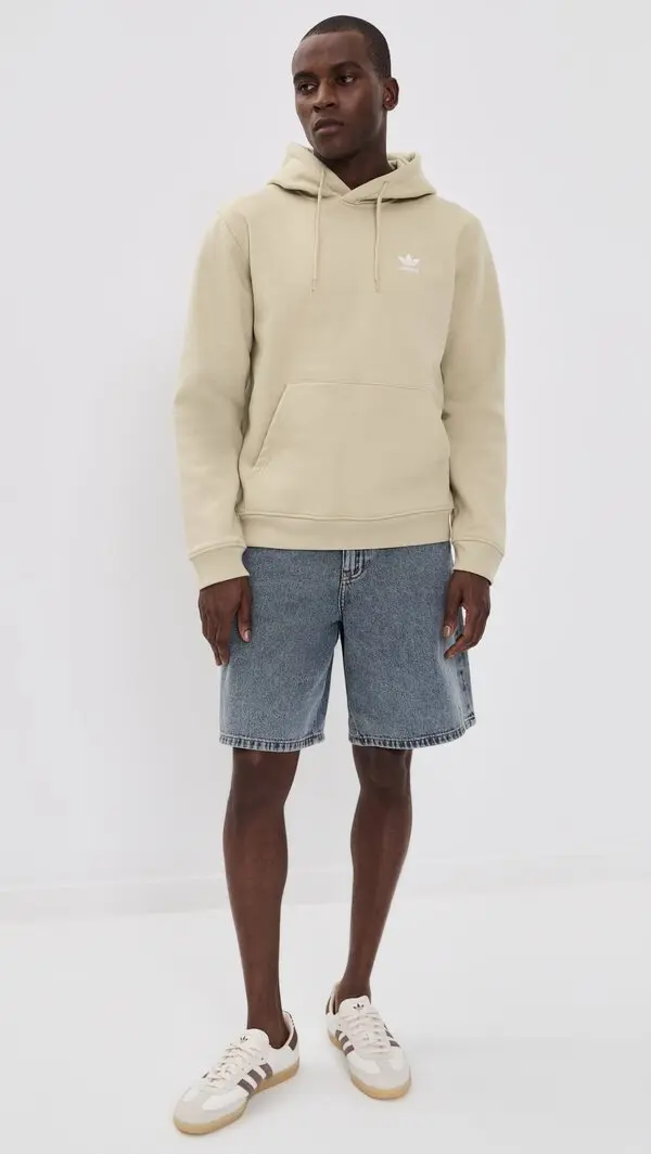 Adidas Trefoil Essentials Hoodie - Stone Khaki