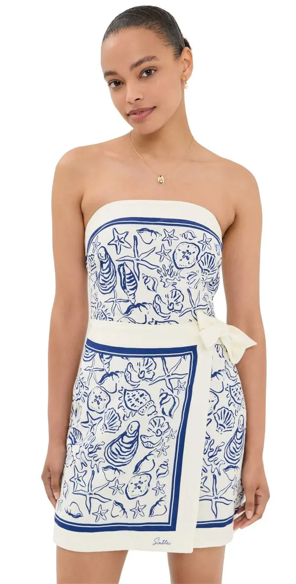Simkhai Darbie Linen Bustier Mini Dress