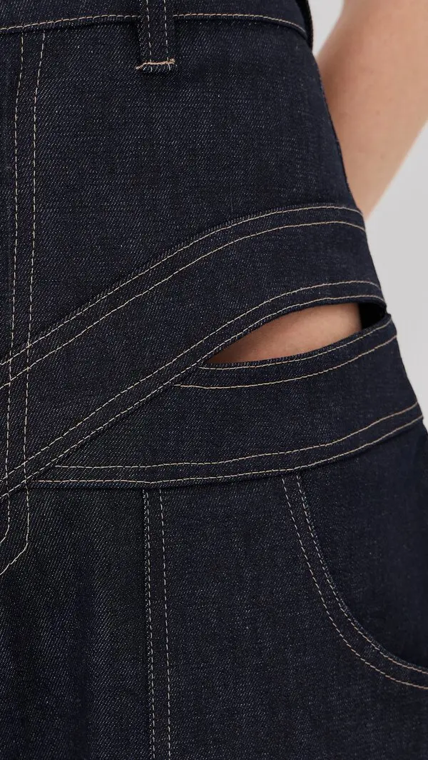 TOLU COKER Wide Leg Denim Pants