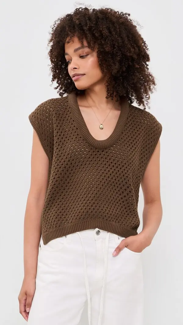 PISTOLA Beck Slouchy Open Knit Sweater