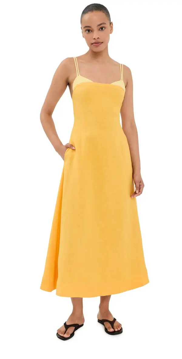 Simkhai Corabeth Colorblock Midi Dress