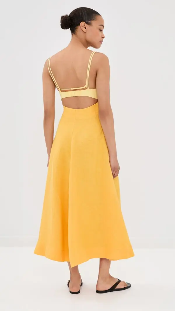 Simkhai Corabeth Colorblock Midi Dress