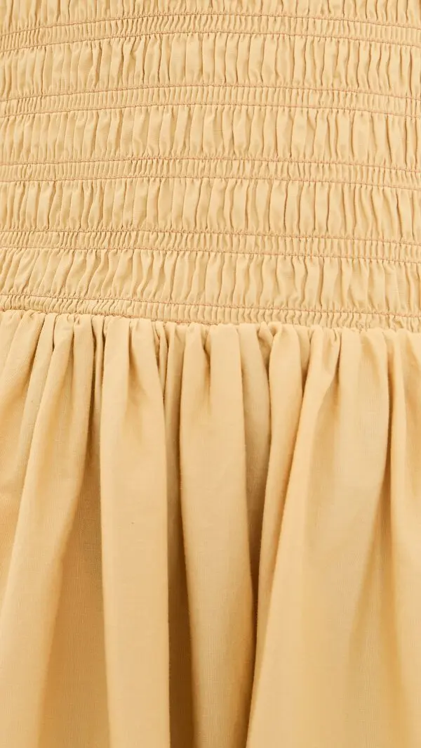 PISTOLA Gladys Smocked Bodice Midi Dress - Light Turmeric