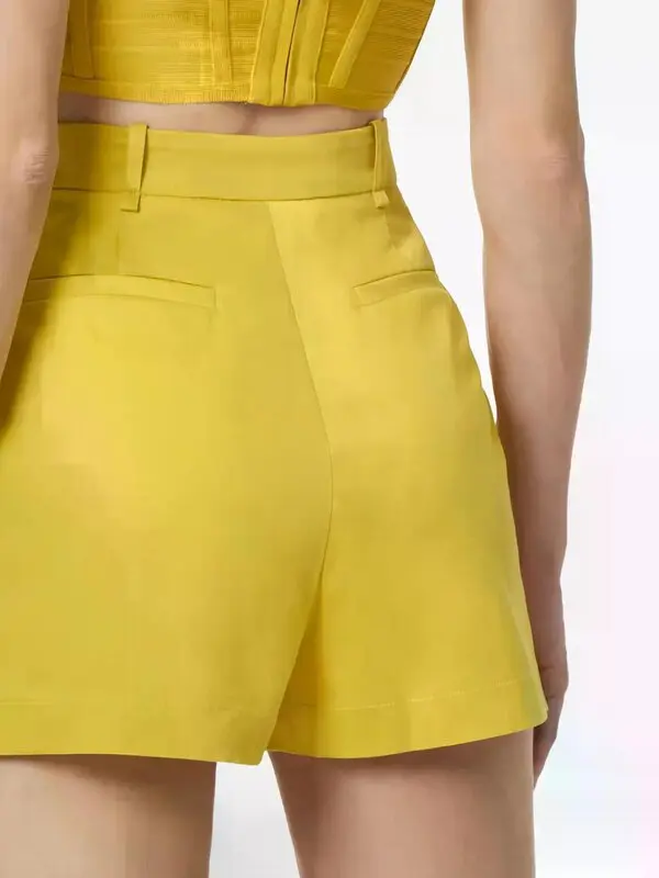 Elisabetta Franchi Pleated Shorts With Logo Detail