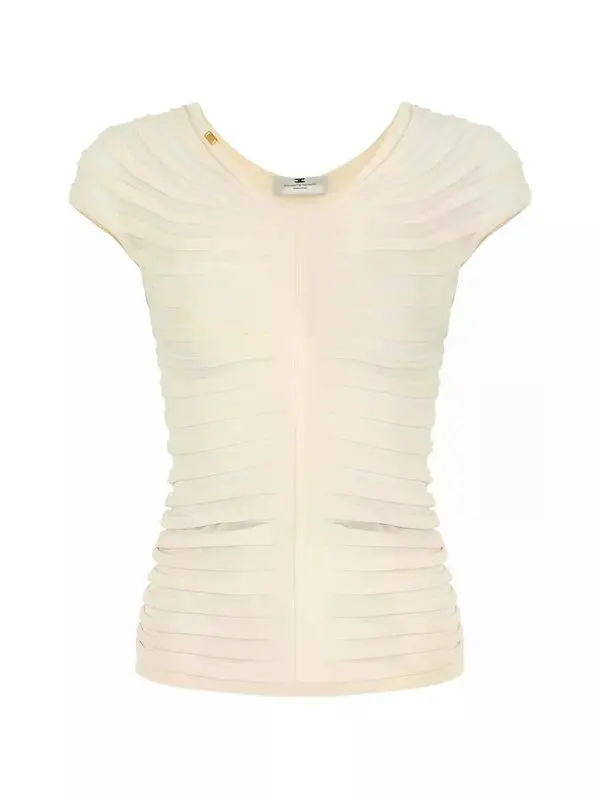 Elisabetta Franchi Embossed Fan-pattern Top