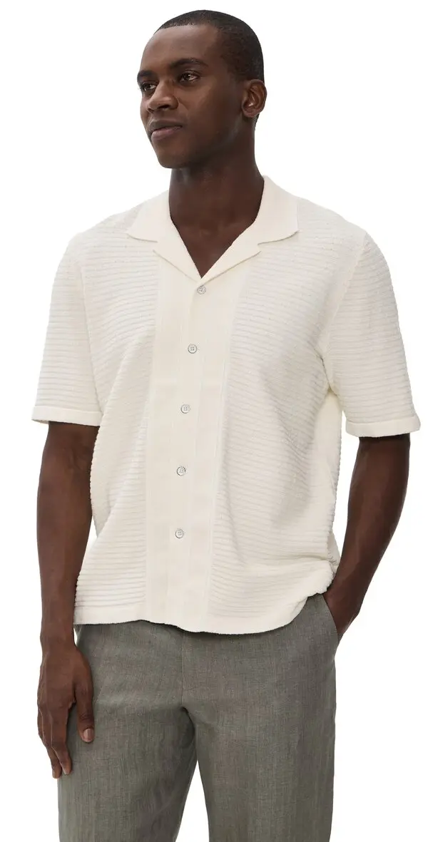 Rag & Bone Zuma Ottoman Camp Shirt - Chalk