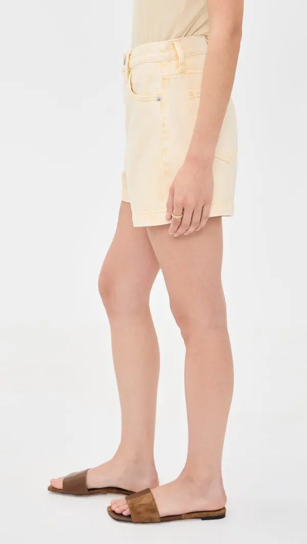 PISTOLA Saige Relaxed Fit Denim Shorts - Yellow