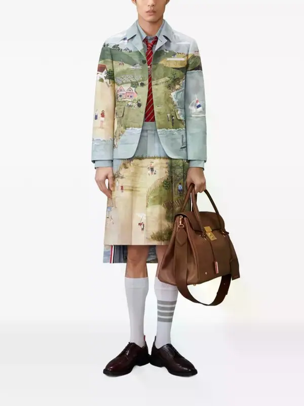 Thom Browne Poplin Nantucket Scenic Utility Shirt