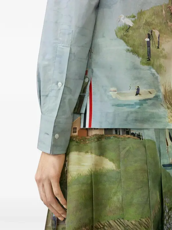 Thom Browne Poplin Nantucket Scenic Utility Shirt