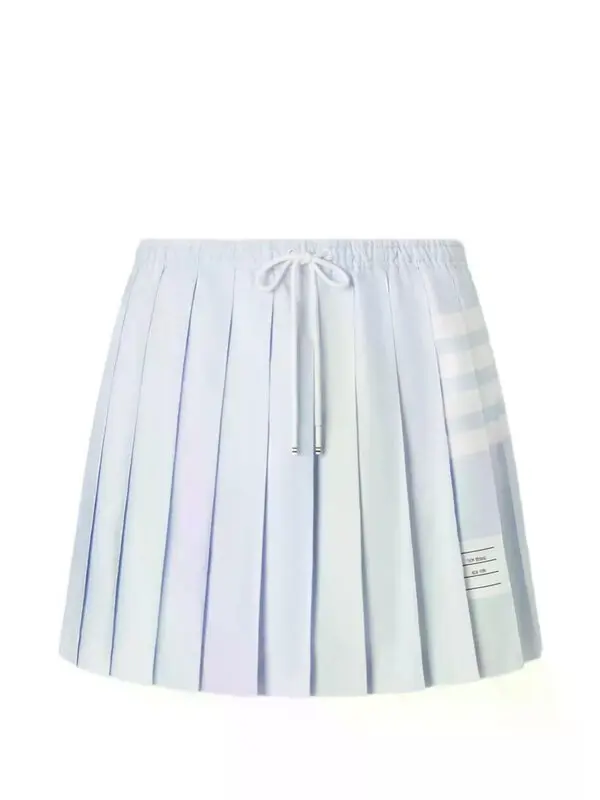 Thom Browne Drawstring Pleated Mini Skirt - Blue