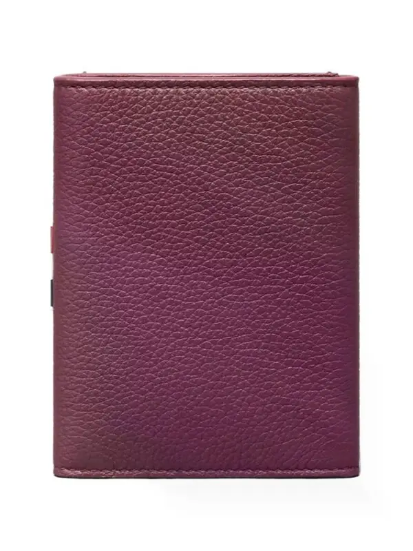 Thom Browne Pebble-grain Trifold Wallet - Red