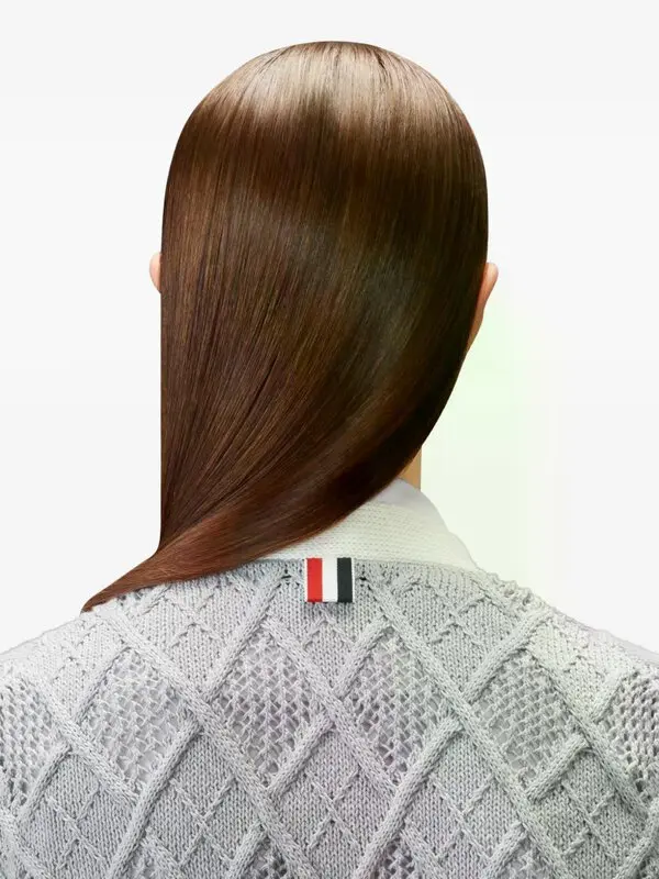 Thom Browne Argyle Pointelle Cardigan