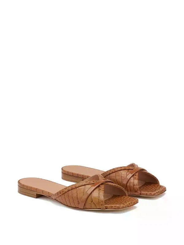 MALONE SOULIERS Perla Croc-embossed Sandals