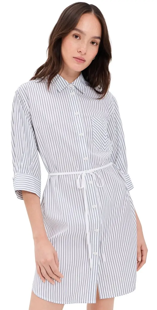 Rag & Bone Lucia Stripe Mini Dress - Navy Stripe