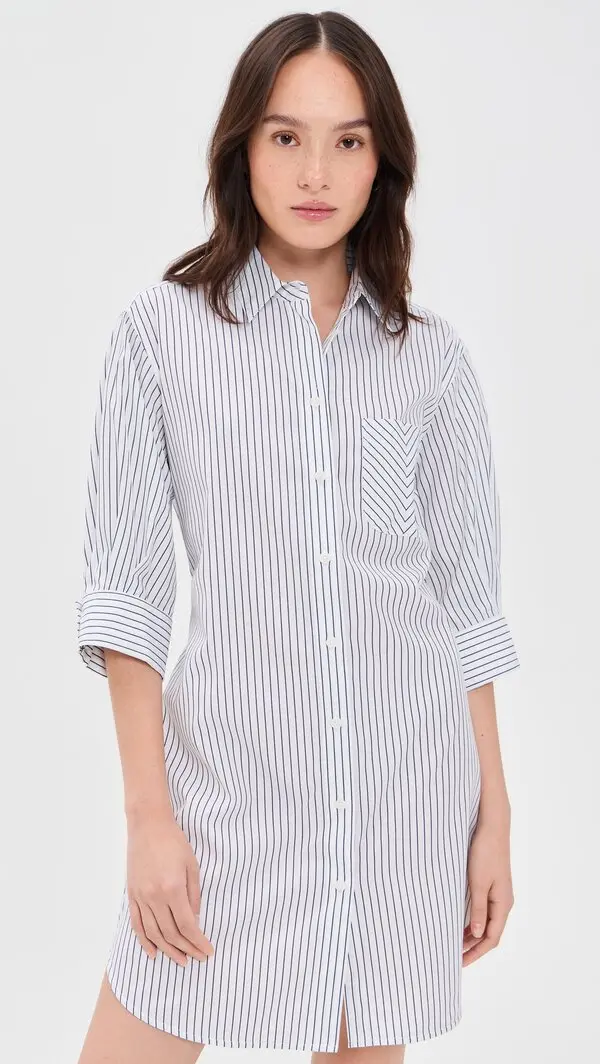 Rag & Bone Lucia Stripe Mini Dress - Navy Stripe