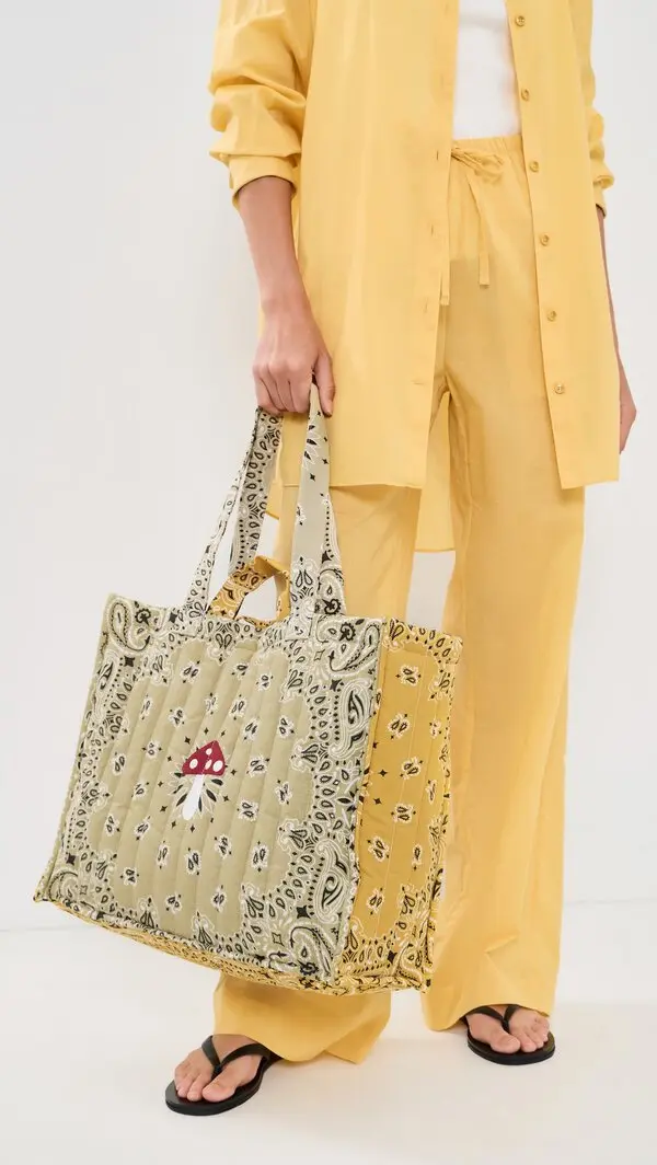 CALL IT BY YOUR NAME Maxi Quilted Champignon Cabas Tote Bag