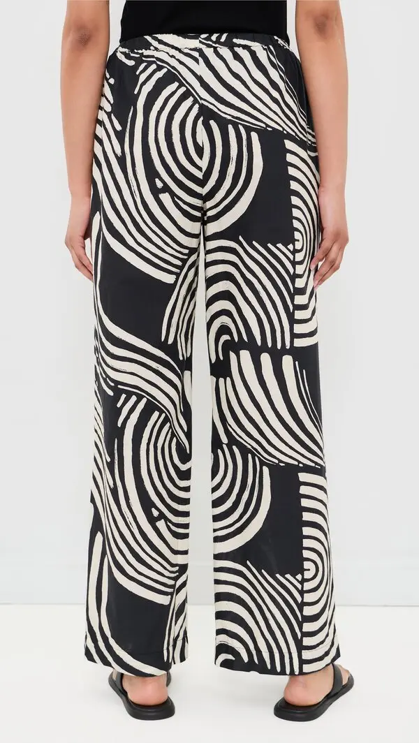 Rails Emmie Abstract Print Cotton Pants - Onyx Waves