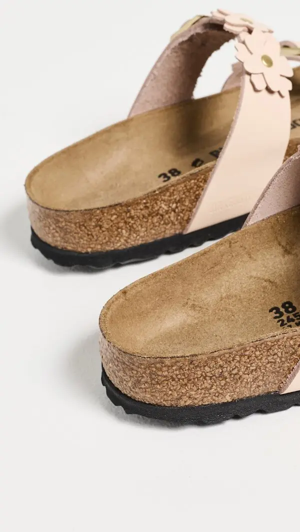 BIRKENSTOCK Mayari Floral Embellished Leather Sandals