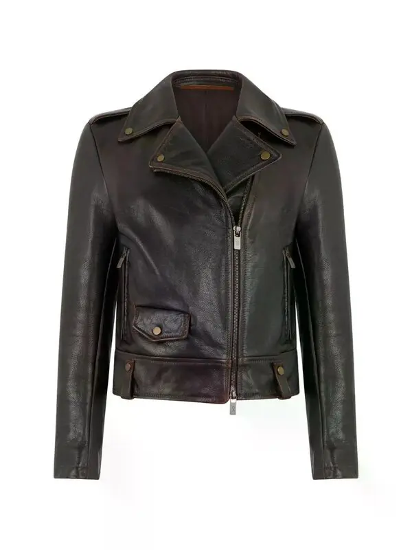 SALVATORE SANTORO Leather Biker Jacket