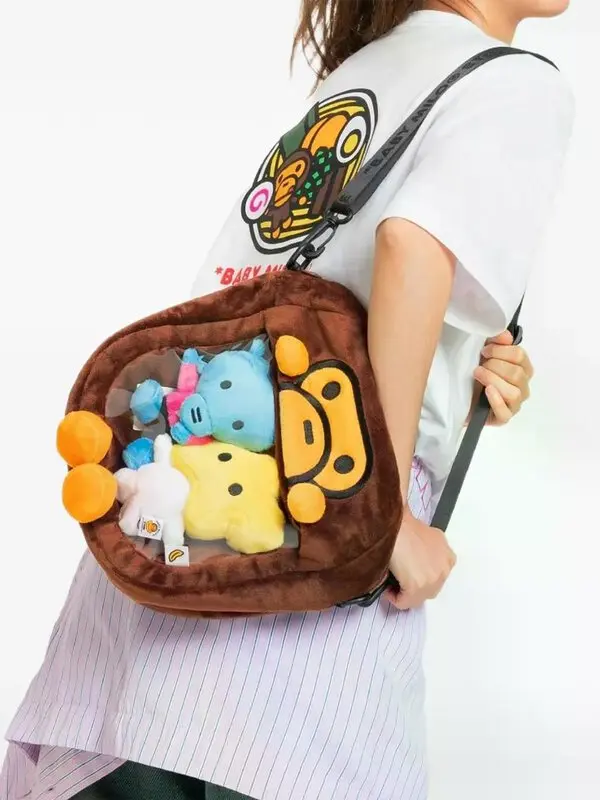 A BATHING APE Baby Milo Face Backpack - Brown