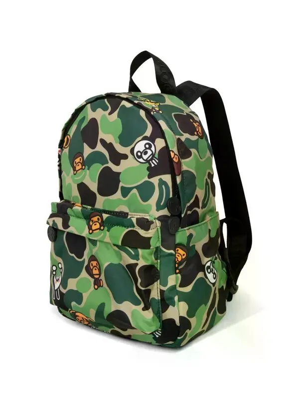 A BATHING APE Baby Milo Graphic Print Backpack - Blue
