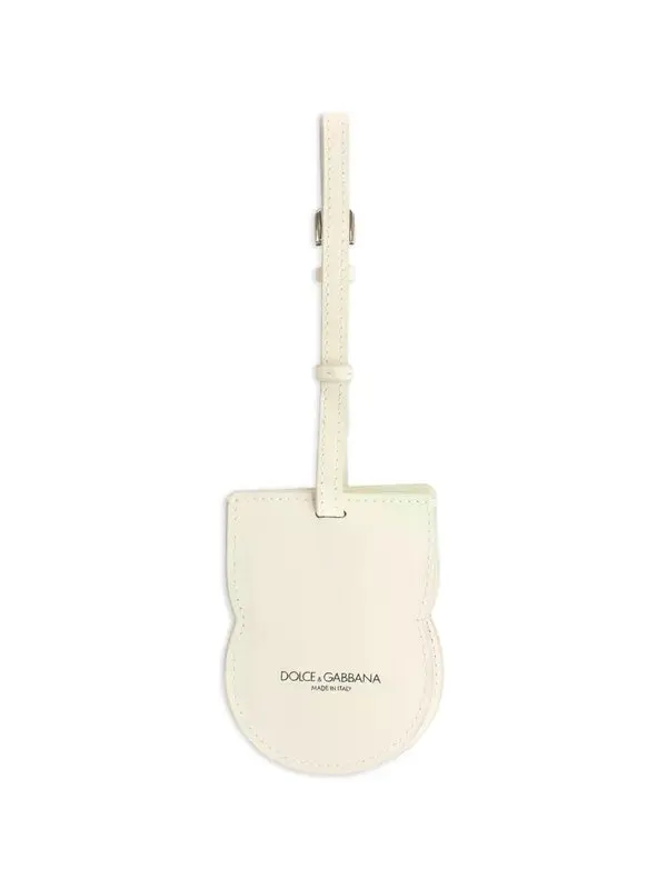 Dolce & Gabbana Calfskin Keychain With Dg Logo