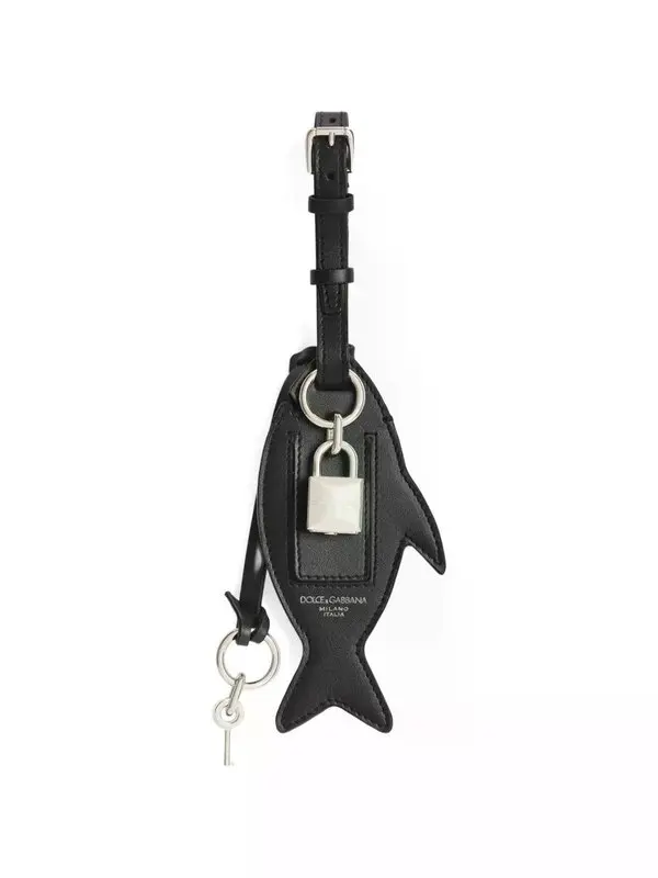 Dolce & Gabbana Calfskin Keychain With Arch Buckle