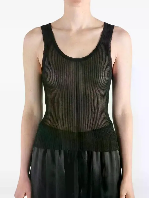 UMA WANG Ribbed Knit Tank Top