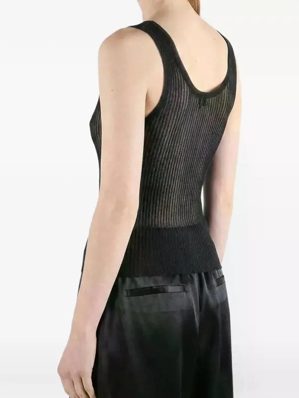 UMA WANG Ribbed Knit Tank Top