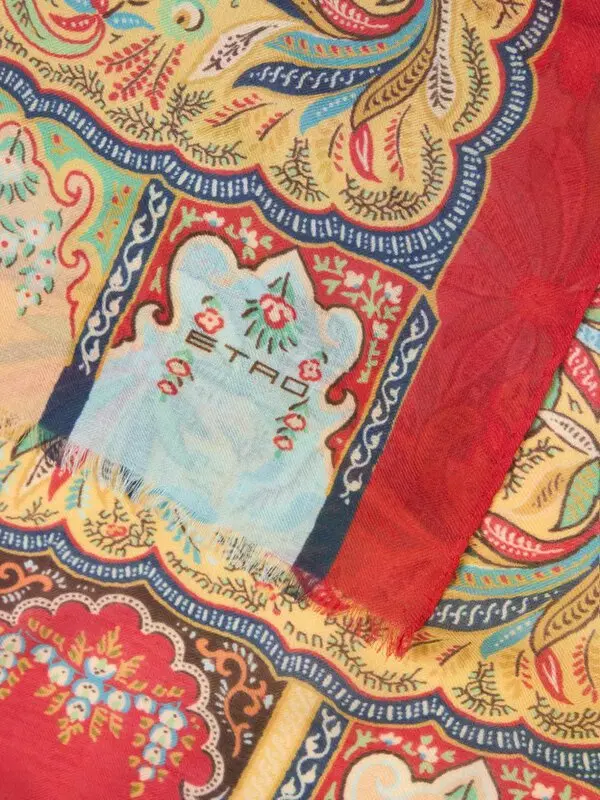 Etro Parrot-print Paisley Scarf