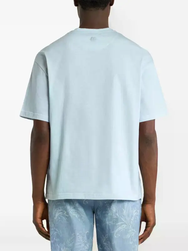 Etro Palm-tree-embroidery T-shirt