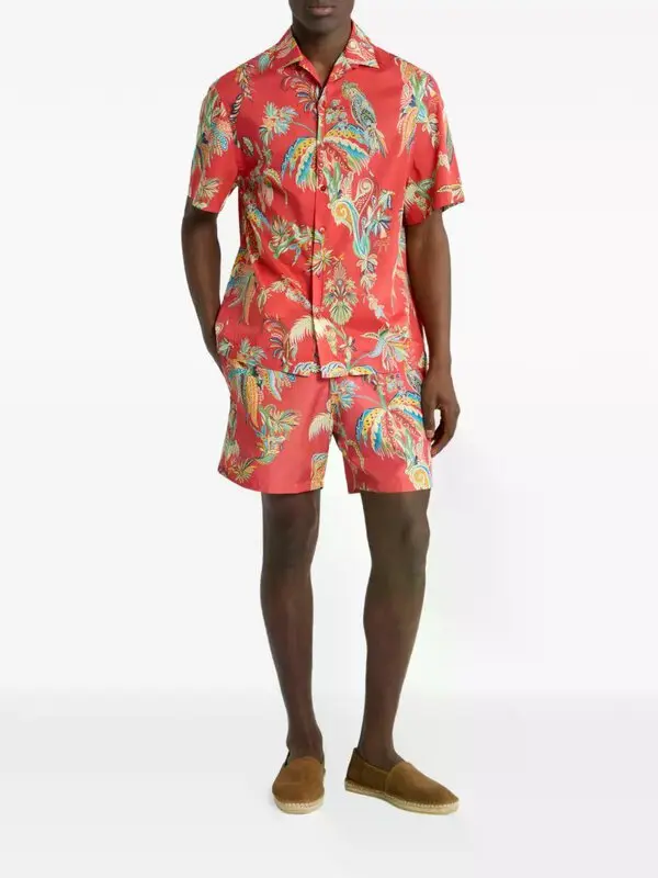 Etro Parrot And Palm-tree Print Shirt