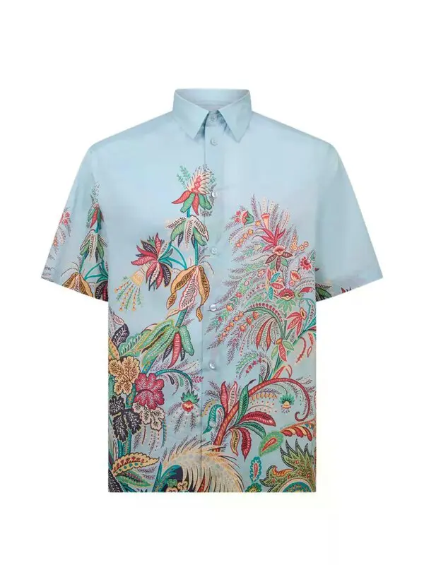 Etro Floral-print Short-sleeved Shirt