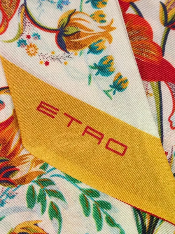 Etro Floral-motif Silk Scarf