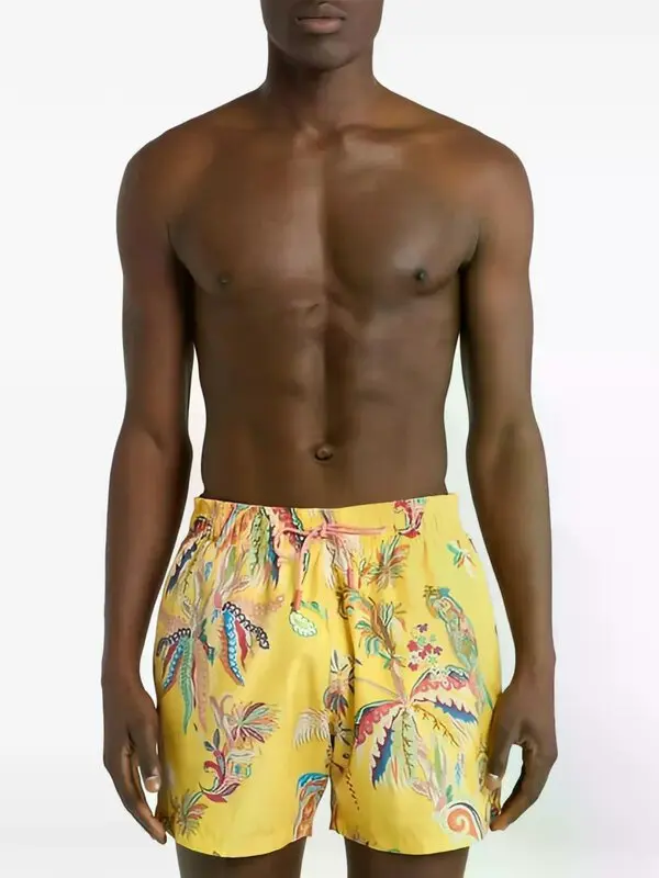 Etro Printed Swim Shorts - Yellow