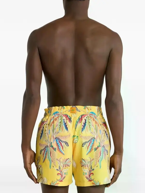 Etro Printed Swim Shorts - Yellow