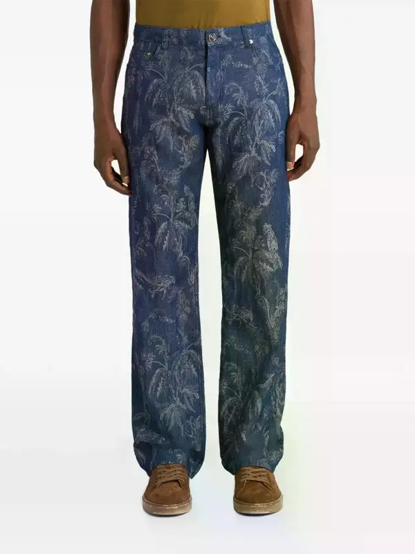 Etro All-over Jacquard Motif Jeans