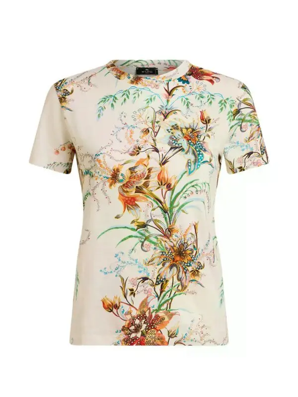 Etro Cotton Floral Motif T-shirt