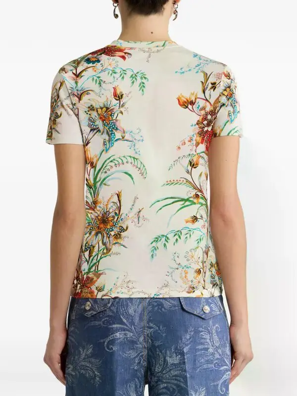 Etro Cotton Floral Motif T-shirt