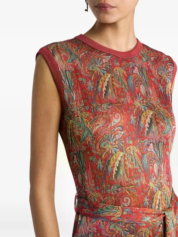 Etro Paisley-print Fringed Maxi Dress