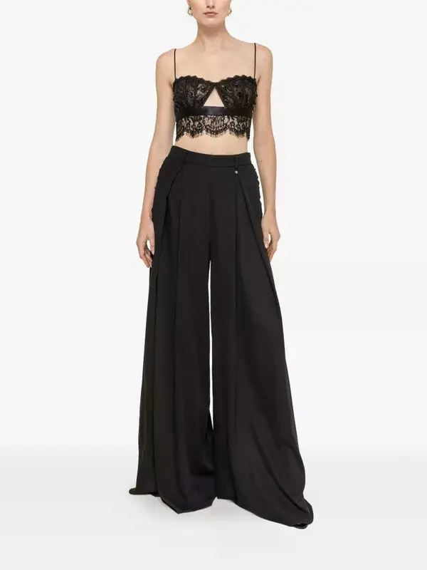 NISSA Sequin Embellished Lace Top